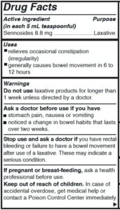 Natural Vegetable Laxative – Senna Sennosides Syrup 8.8mg/5ml ...