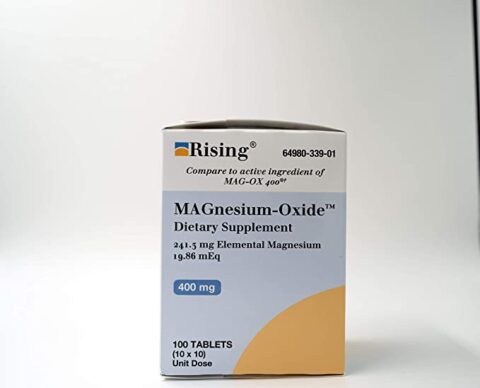 MAGnesium Oxide 400mg – Elemental Magnesium Dietary Supplement – 100 ...
