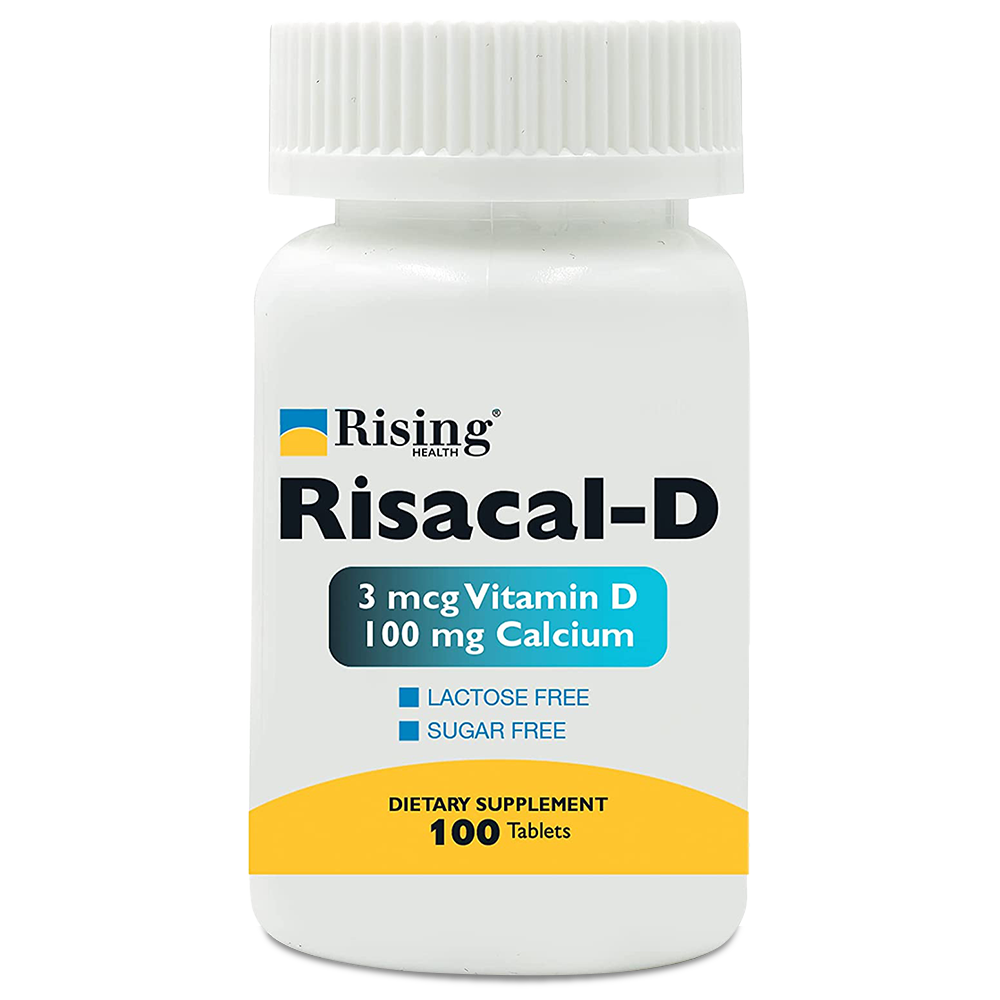 Risacal-d – Vitamin D3 & Calcium Supplement – 100 tablets | Rising Health